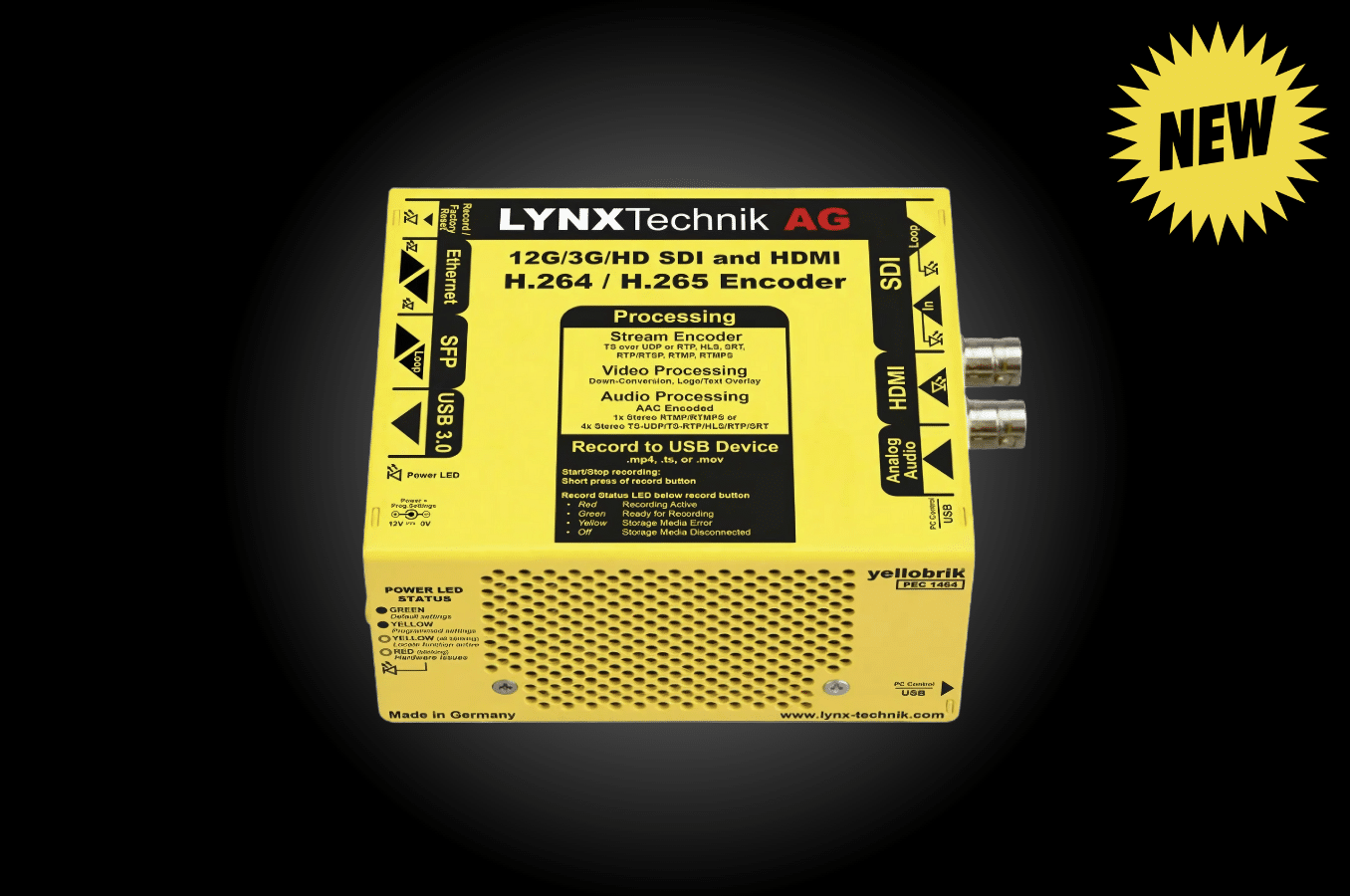 🚨 New Product Alert: PEC 1464 from Lynx | 12G-SDI/HDMI Streamer and Recorder | TEVIOS