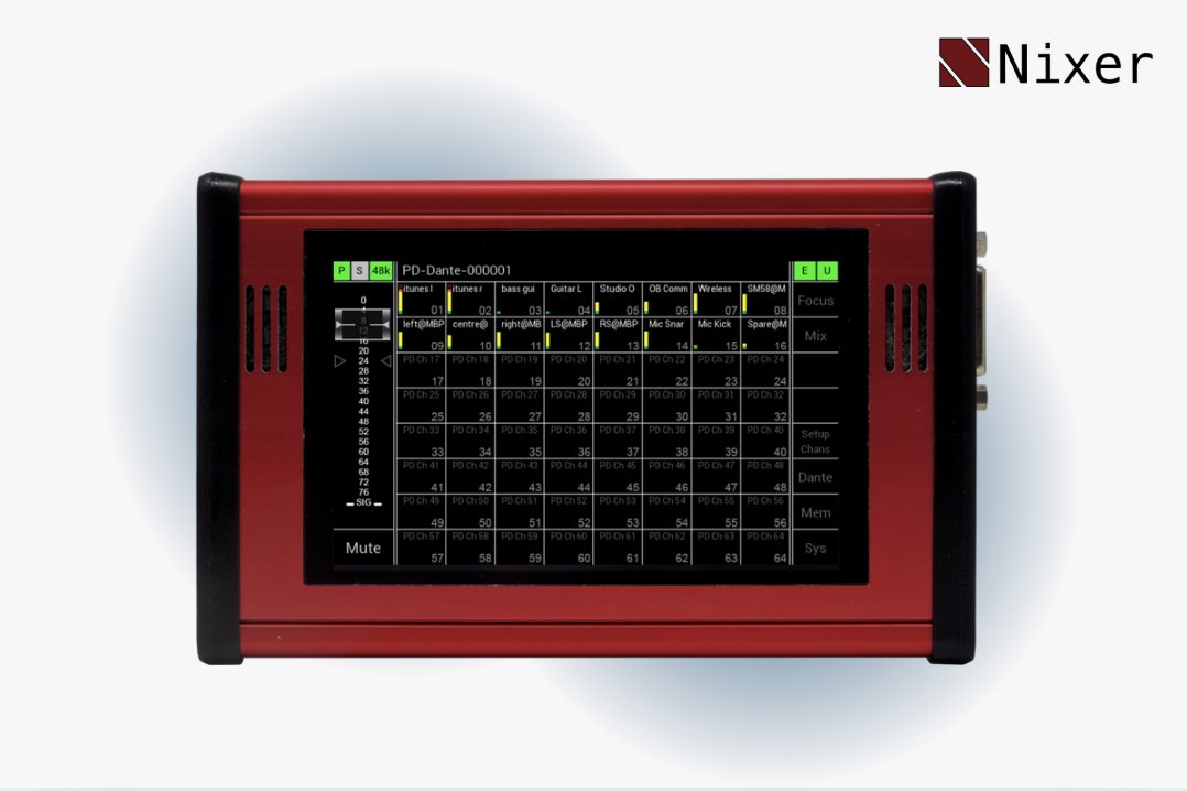 PD Dante from Nixer: monitor up to 64 channels at 48 kHz 🎛️ | TEVIOS