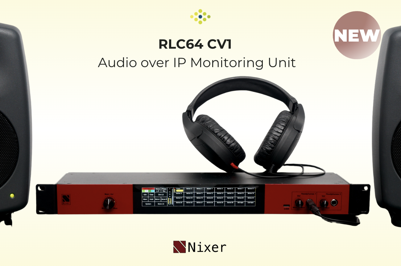 Nixer RLC64 CV1: Compact Audio over IP Monitoring Solution | TEVIOS